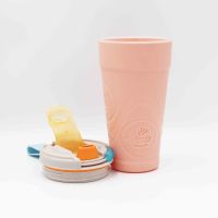 Quality Food Grade Silicone Coffee Mug With Reusable With Lid Plastic Sleeve for sale