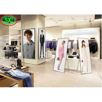 Quality P2.5 Full Color Video Display Indoor Stand Poster LED Screen Mirror Portable for sale