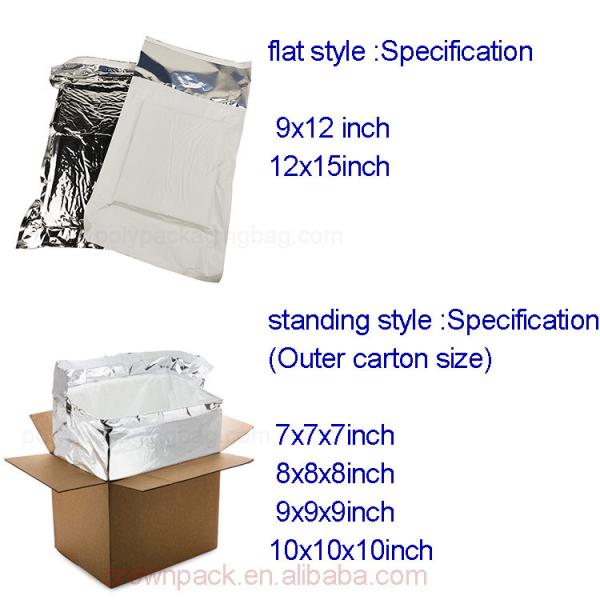 Quality Thick Foam Insulation Pouches Thermal Mailer Extreme Insulated Metalized for sale