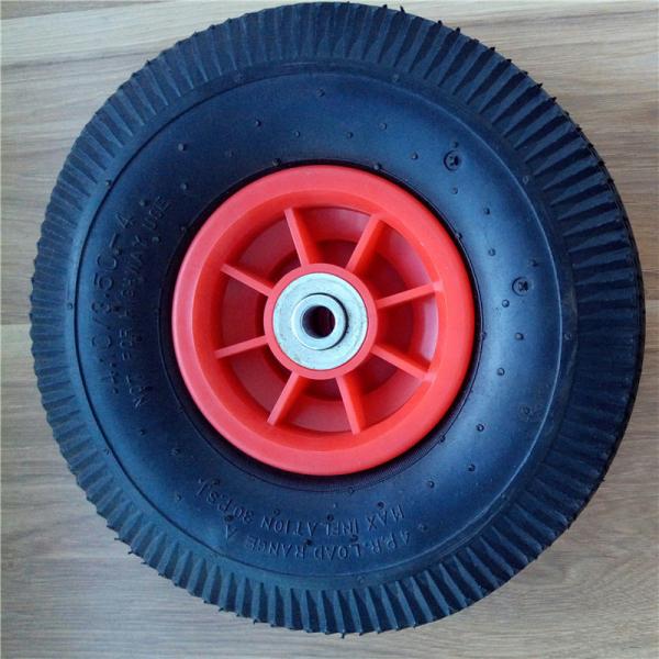 Quality 350-4 10 Inch Solid Rubber Wheels Plastic Rim for sale