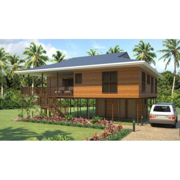 Quality Heat Insulation Prefab Home Beach Bungalows , Customized Light Steel Bungalow for sale