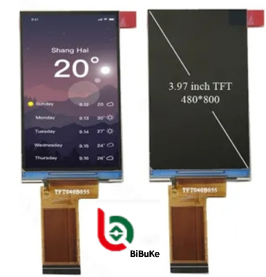 Quality 3.97 Inch IPS Panel LCD TFT Screen with 480x800 Pixels High Resolution TFT Display for sale