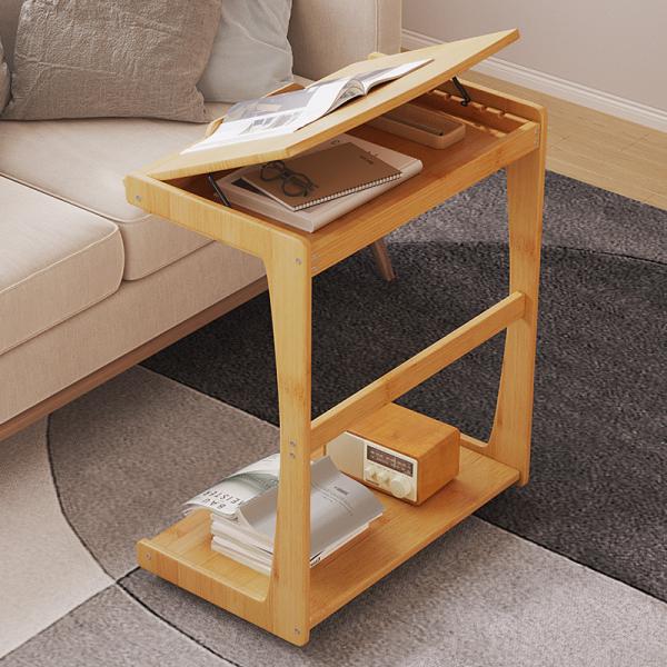 Quality Sofa Side Table, Freestanding Bedside Coffee , Convertible Top Rack with Storage for sale