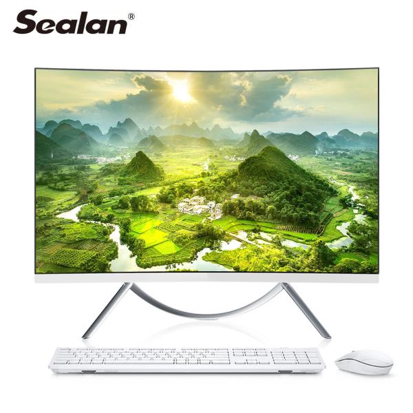 Quality 480g SSD 2.4GHz Curved Desktop Computer Flat Screen for sale