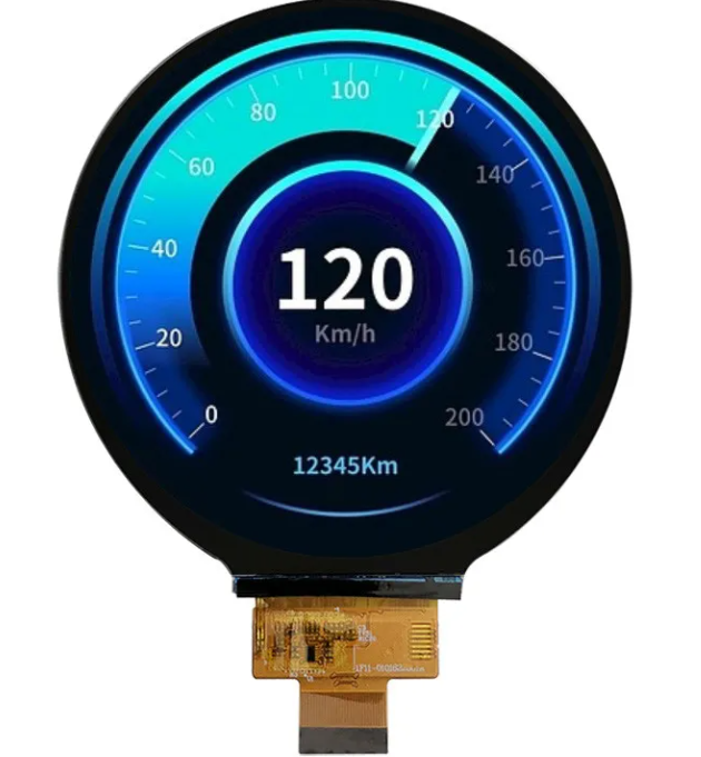 4-inch circular TFT LCD display installation example