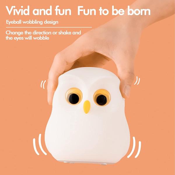 Quality 3W Owl Nursing Sleeping Night Light Bedside Lamp Touch Stepless Dimming for sale