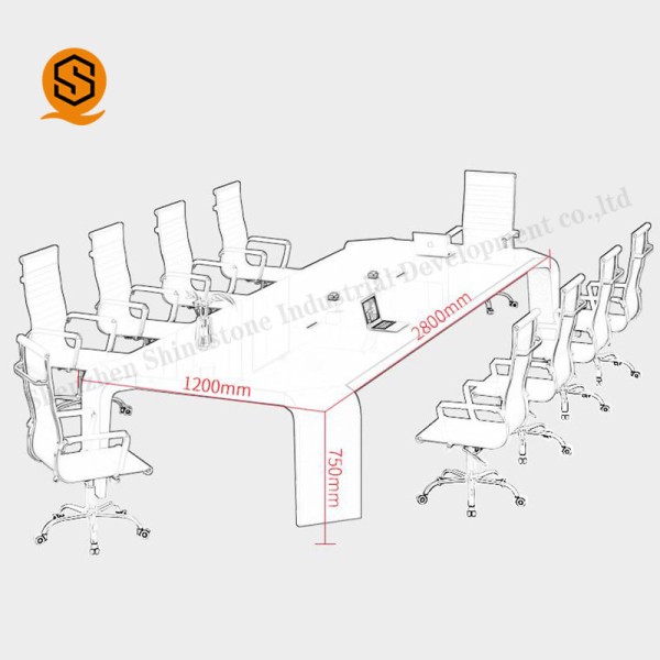 Quality Artificial Stone Solid Surface Conference Table With Seamless Joint for sale