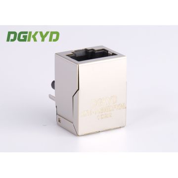 Quality Customized 10/100base - T RJ45 Modular Connector With Transformer 1 X 1 Tab Down for sale