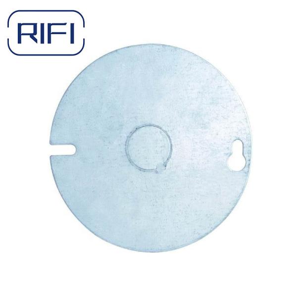 Quality Galvanized Metal Box Octagonal Conduit Box Cover Blank Cover with Knockouts for sale