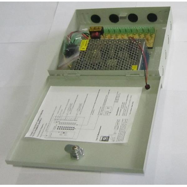 Quality CCTV Power Supply Box 9CH 12V 5A DC Output 60W Efficiency 90% Output Frequency for sale