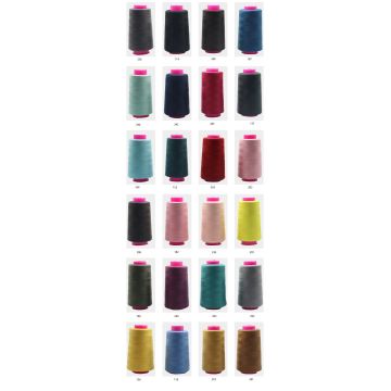 Quality 3000 Yards Black Sewing Thread 2 Pack 100% Polyester Spools for Knitting and for sale