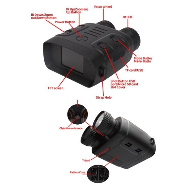 Quality 5V Digital Night Hero Binoculars 3800mAh Battery for sale