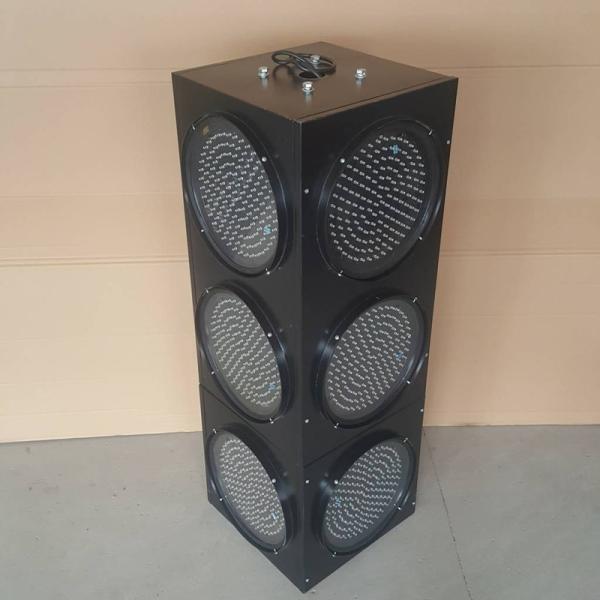 Quality Adjustable Height Solar 3-Aspect 4-Face Mobile Solar Power Traffic Light With for sale