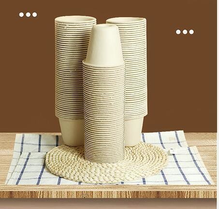 Quality Water-Based Barrier Coating Paper Cups in White Bamboo Fiber for Customized and for sale