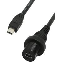 China Waterproof LVDS Cable Assembly Flush Extension Cable USB Panel Mount factory