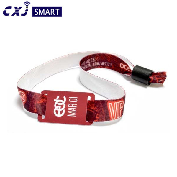 Quality Festival Fabric Woven RFID NFC Bracelet for sale