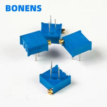 Quality 3296w 10k ohm 0.5 watt glass glaze multiturn rotary trimmer potentiometers for sale