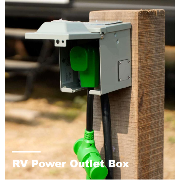 Quality 50A NEMA 14-50R RV Power Outlet Box with Weatherproof Enclosure and GFCI Protection for sale