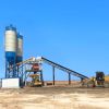 china Safe HZS90 Concrete Batching Plant Equipment 145Kw Easy To Maintain