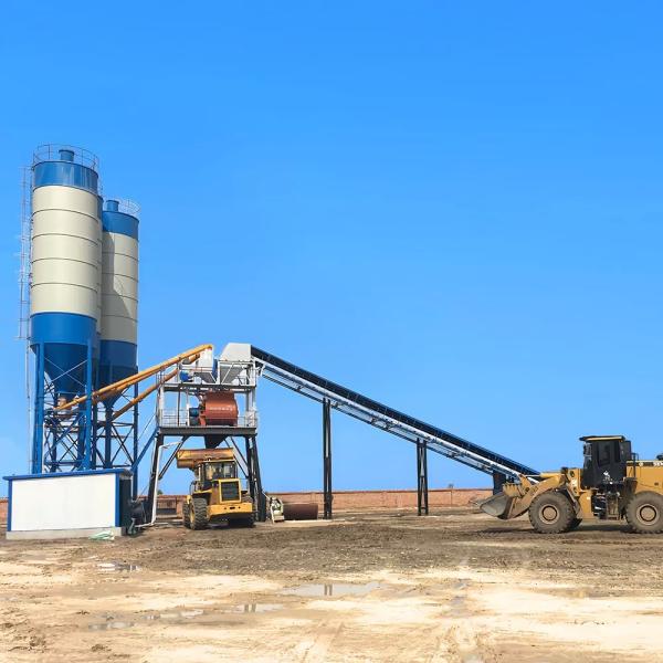 Quality Safe HZS90 Concrete Batching Plant Equipment 145Kw Easy To Maintain for sale