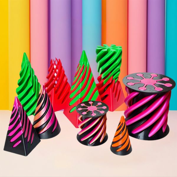 Quality 3d Printed Fidget Toy Plastic Pla Spiral Pyramid Cone Impossible Fidget Cone for Unisex for sale
