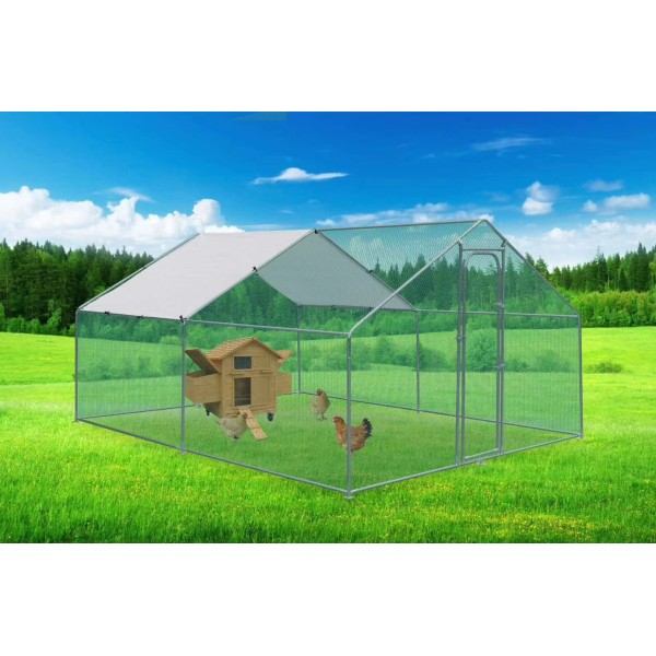 Quality Outdoor Farm Electroplated 4mx3m Chicken Run Kennel for sale