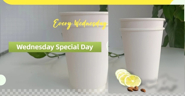 Hot Selling High Quality Disposable 12oz 300g+18PE+250 Double Wall Paper Cups