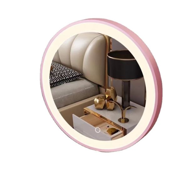 Quality Round LED Mirror Frame with Oxidation Surface in Matt Gold/Silver/Rose Gold for sale