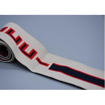Quality Clothing Customized Jacquard Elastic Band With One Side Logo for sale