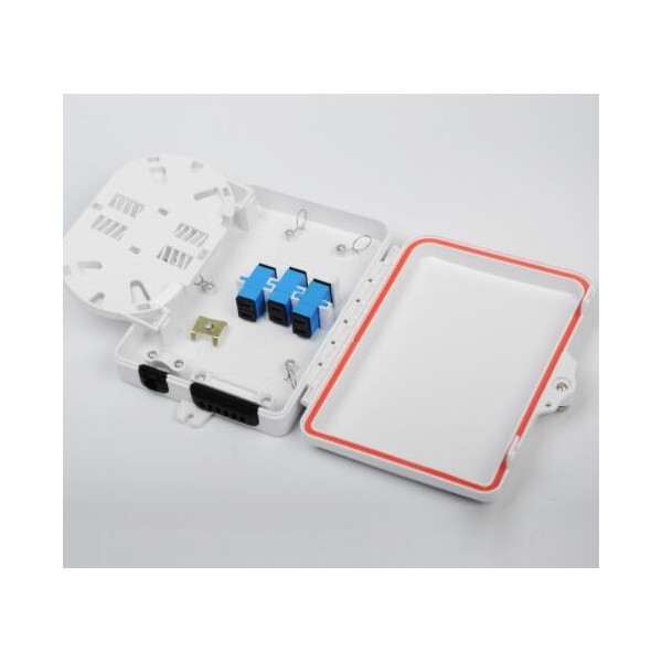 Quality Fiber Optic Breakout Box 1 Inlet 6 Outlet FTTH Mini 4 / 6 Fiber Optic Distribution Box FDB for sale