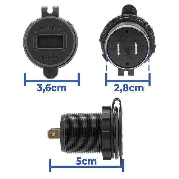 Quality Aluminium Dual USB-A QC3.0 12/24v Flush Mount Socket for sale