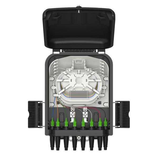 Quality 8-Port Fiber Optic Distribution Box Wall/Pole Mountable for Network FTTX IP65 for sale