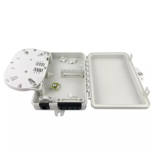 Quality 4Port Fiber Optic Terminal Box SC Simplex SM Cables White Waterproof IP-66 for sale