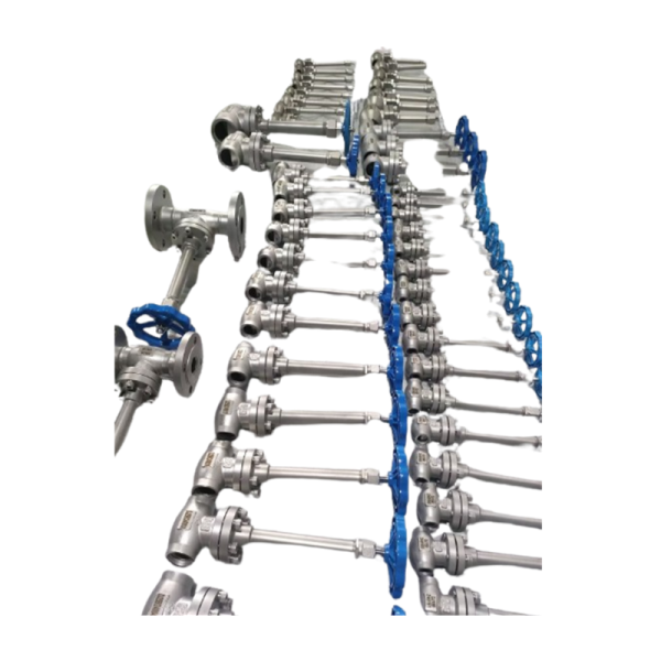 Quality Medium LNG LIN LOX LAR LCO2 Pressure PN40 Cryogenic Globe Valve With Long Stem for sale