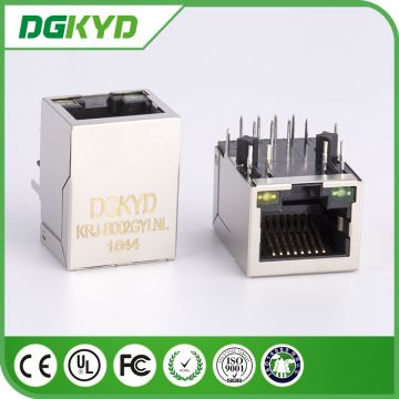Quality China supplier KRJ-B002GYLNL metal shielded single port cat5 magnetic rj45 for sale
