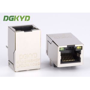 Quality Single Port Shield Tab Up Cat 5 Power Over Ethernet RJ45 Modular Jack With G/Y for sale