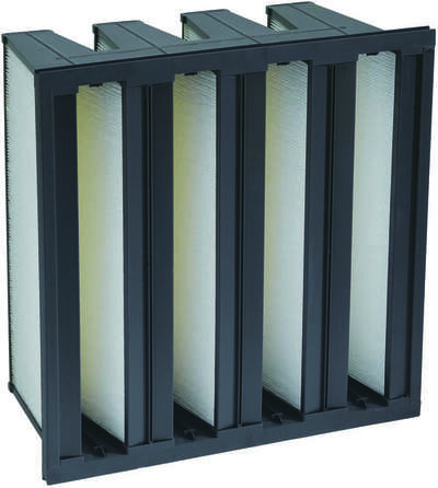 Quality Medium Fiberglass Media V Bank Air Filter Compact F7 F8 F9 For Ventilation System for sale