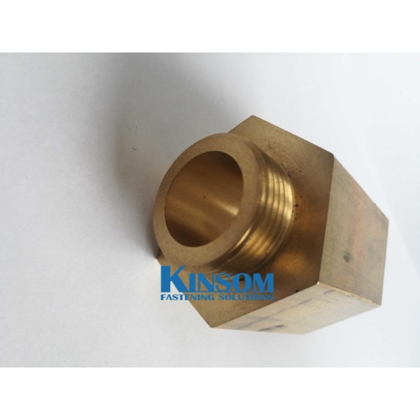 Quality Precision machining parts CNC hexagon copper turning accessories kinsom fasteners for sale