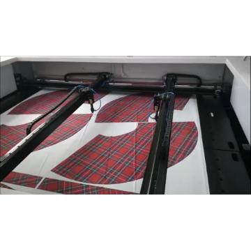 Quality Vision Cameras Printed Textile Laser Cutting Machine Two axis cutting heads for sale
