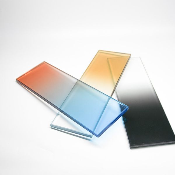 Quality Windows Decorative Glass Wall Decor 1mm-19mm Frosted Gradient Glass High Light Transmittance Gradient Tempered Glass Cut To Size for sale