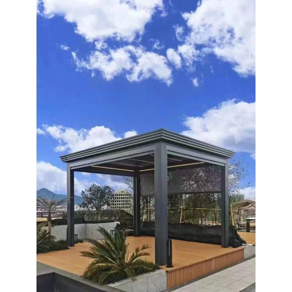 Quality Bioclimatic Pergola Electric Patio Aluminum Waterproof Garden Outdoor Blinds for sale