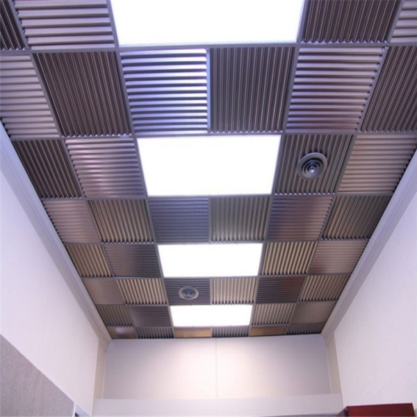 Quality 0.6mm Corrugated Metal Ceiling Waterproof Powder Coated Lightweight With T Bar for sale
