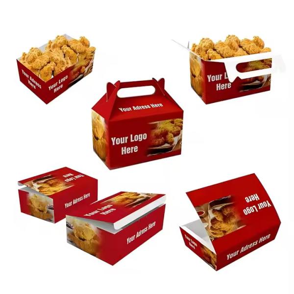 Quality Custom Biodegradable Fried Chicken Boxes with Logo - Eco-Friendly Takeaway for sale