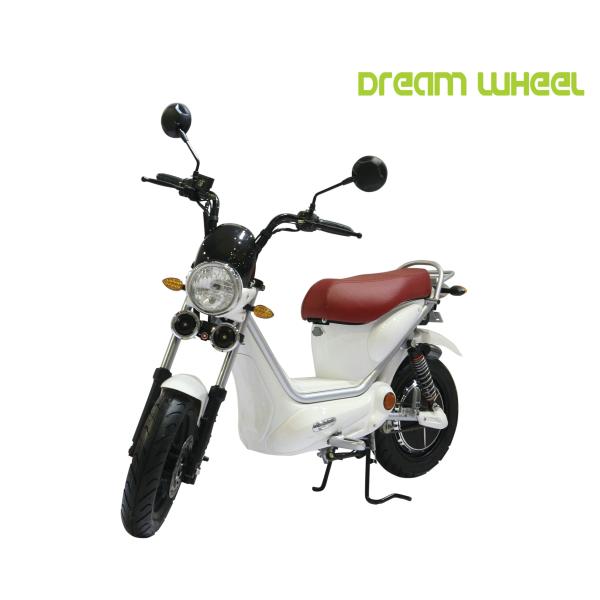 Quality White Electric Bike Scooter For Adults , 38km/H Pedal Assist And Throttle Ebike for sale