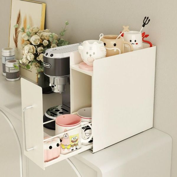 Quality Two Layer Dust Proof Cup Countertop Storage Cabinet Rack for sale