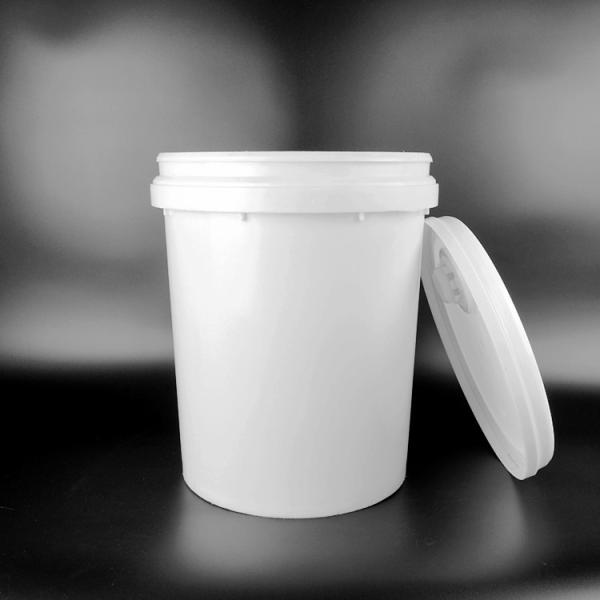 Quality 22L White Plastic Storage Bucket with Lid for sale