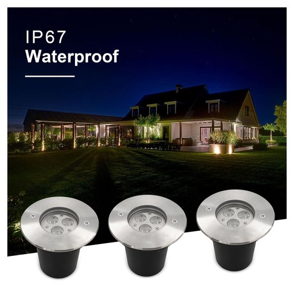 Quality Underground LED Garden Lights 3W 6W 9W DC12V-24V DIA108MM With Beam Angle 30 Degree for sale