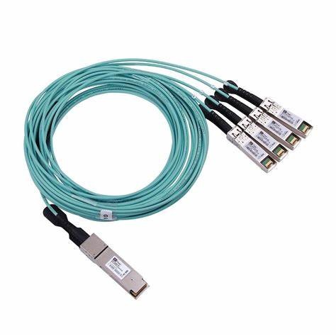 Quality 40G AOC Active Optical 10m HDMI Cable QSFP+ To 4x10G SFP+ Breakout IEC 60794 for sale