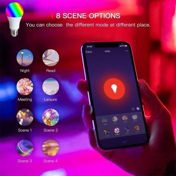 Quality Remote Control RGBW Smart Bulb with Wifi Connectivity and Aluminum Lamp Body for sale