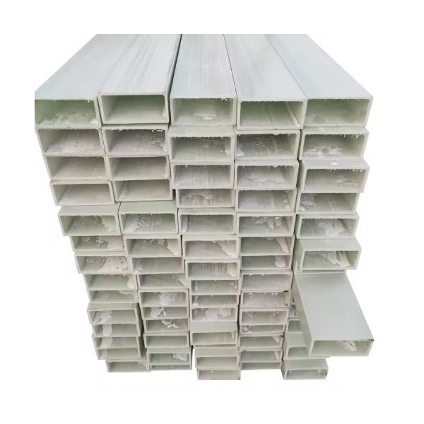 Quality High Strength Grp Pultrusion Frp Square Pipe Fibreglass +Resin Smooth Winding for sale